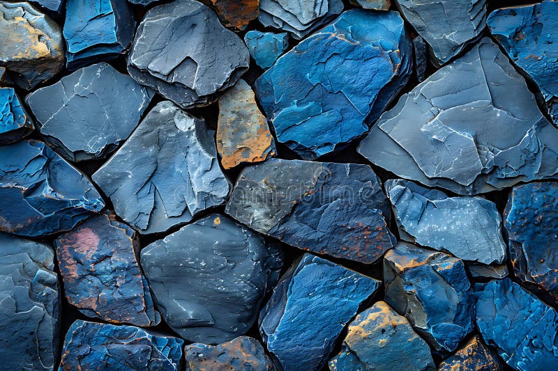 Mesmerizing Blue-Indigo-Cobalt Pumice Stone Top View Stock Illustration ...