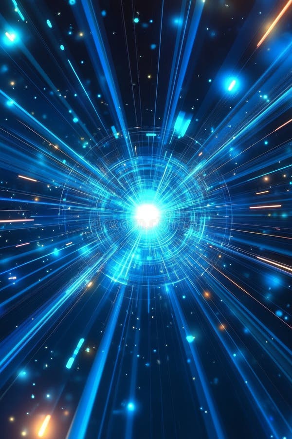 A Mesmerizing Blue Light Speed Background with Striking Laser Rays ...