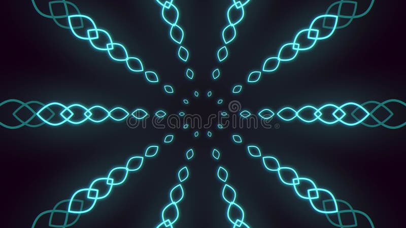 Mesmerizing Blue Line Pattern Intertwined Glowing Circles in Space ...