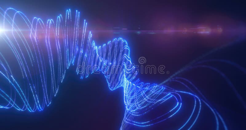 Mesmerizing Blue Luminescent Waveforms Creating a Digital, Futuristic ...