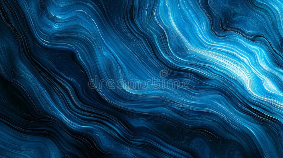 Mesmerizing Blue Marble Waves with Fluid Texture and Stunning Patterns ...