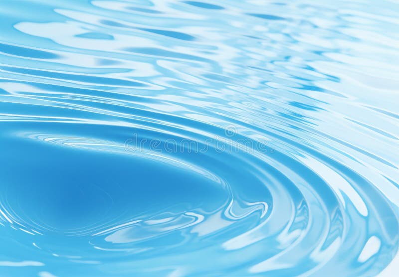 Mesmerizing Blue Pool: the Ripple Effect Stock Illustration ...