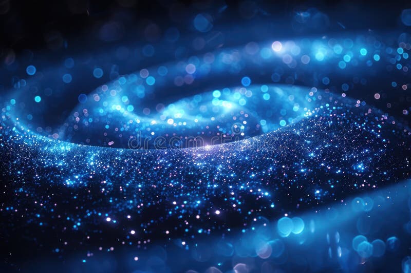 Blue Sparkling Light Line Abstract Background Stock Illustration ...