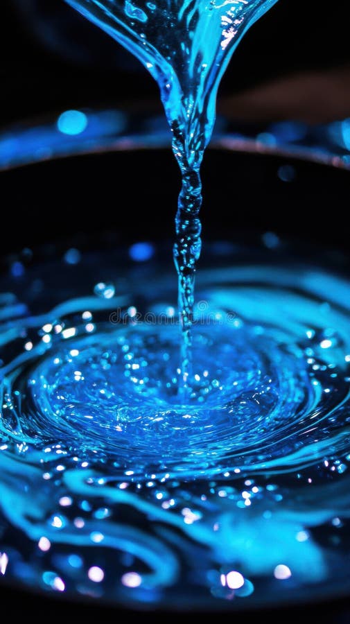 Mesmerizing Blue Water Ripple with Dynamic Patterns in Motion Captured ...