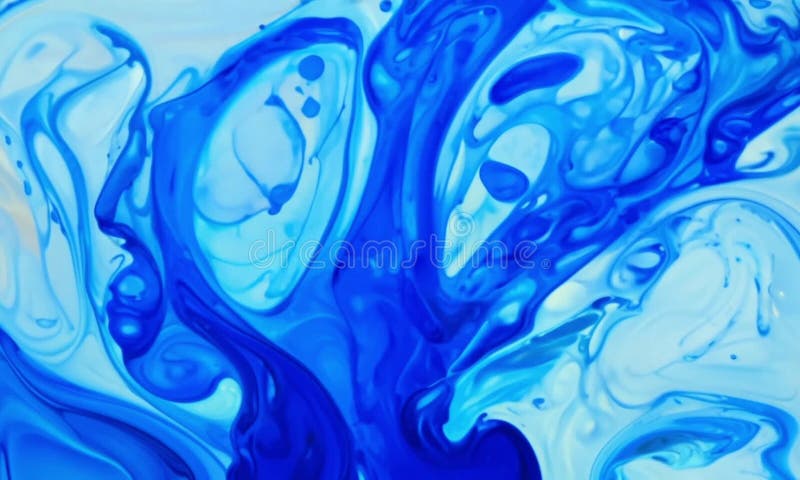 Mesmerizing Blue and White Abstract Fluid Art Texture Stock Video ...