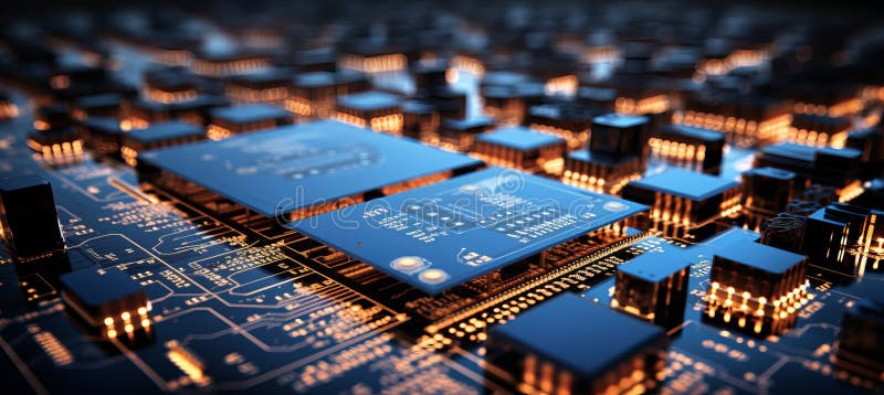 Mesmerizing Bokeh Backdrop with Vibrant Digital Circuit Patterns in a ...