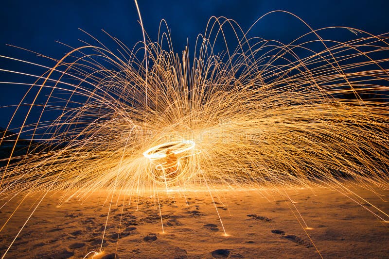 Mesmerizing Bright Long Exposure Shot of Sparkling Light Trails Stock ...