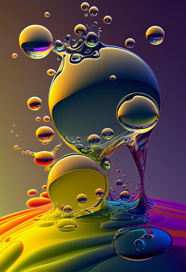 Mesmerizing Bubble Patterns. AI Generated Stock Illustration ...