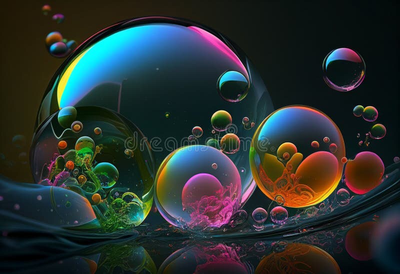 Mesmerizing Bubble Patterns. AI Generated Stock Illustration ...