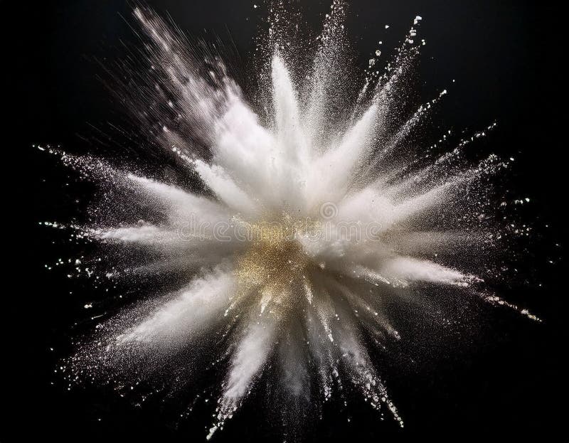 Mesmerizing Burst Abstract White Powder Explosion Stock Illustration ...