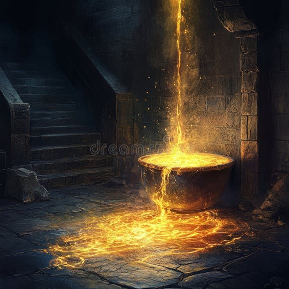A Mesmerizing Cauldron of Magic: Vivid Potion Brewing in a Dark Fantasy ...