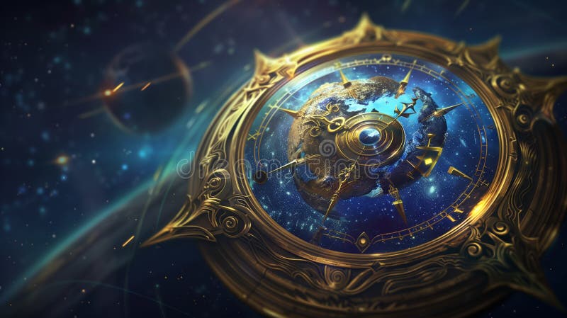 A Mesmerizing Celestial Clock Face Suspended in a Cosmic Expanse ...
