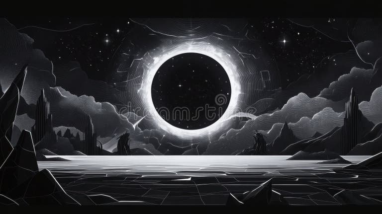 Mesmerizing Celestial Scene Depicts Total Solar Eclipse Over Surreal ...