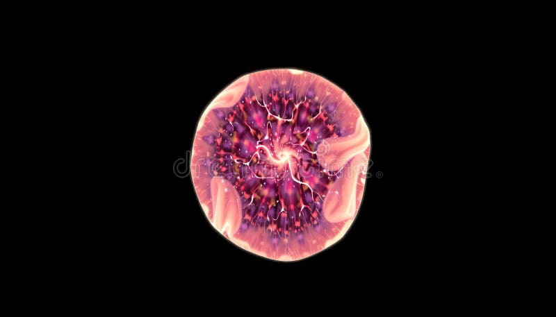 Cosmic Cell in Pink Light stock illustration. Illustration of fractal ...