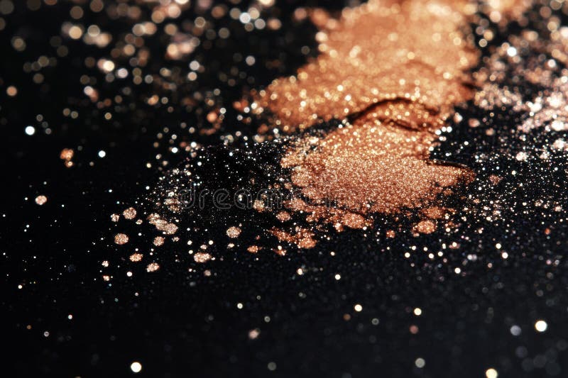 A Mesmerizing Close-up Captures Shimmering Eyeshadow Particles ...