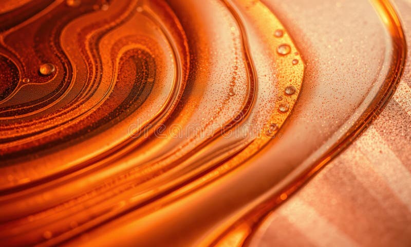 Mesmerizing Close Up of Copper Liquid Background, Showcasing Swirling ...