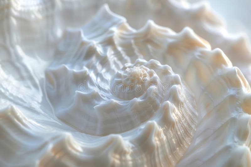 Intricate Spiral Pattern of Seashell Stock Illustration - Illustration ...