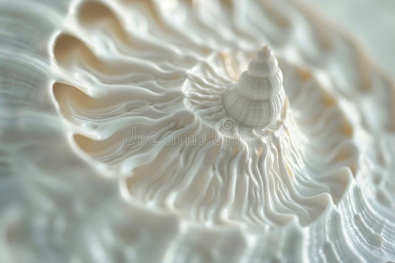 Intricate Spiral Pattern of Seashell Stock Illustration - Illustration ...