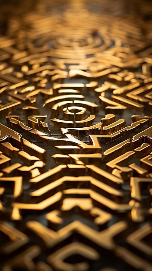 Golden Maze: a Captivating Symbol of Financial Risk Stock Illustration ...