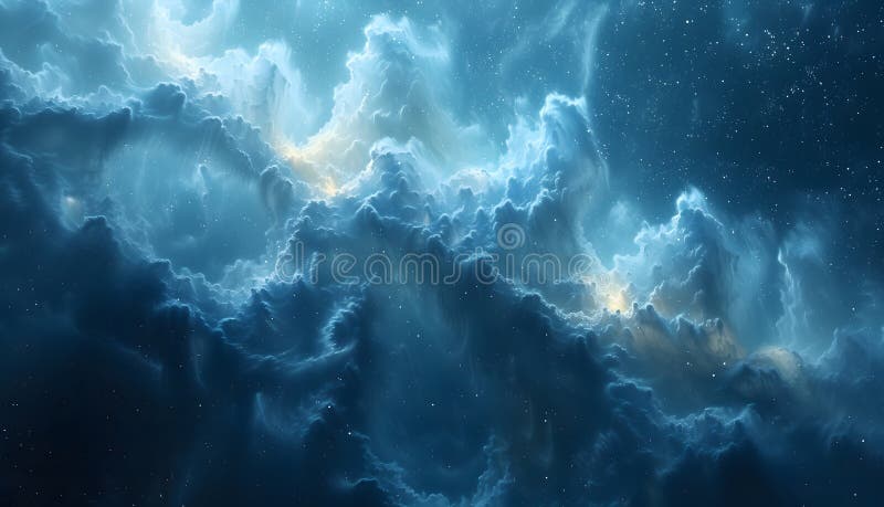 Mesmerizing Close-Up View of Celestial Cloud Formations in Deep Space. Generative Ai ...