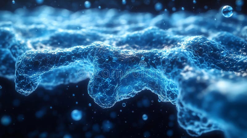 Mesmerizing Close Up of Water Droplets in Motion and Light Stock Image ...