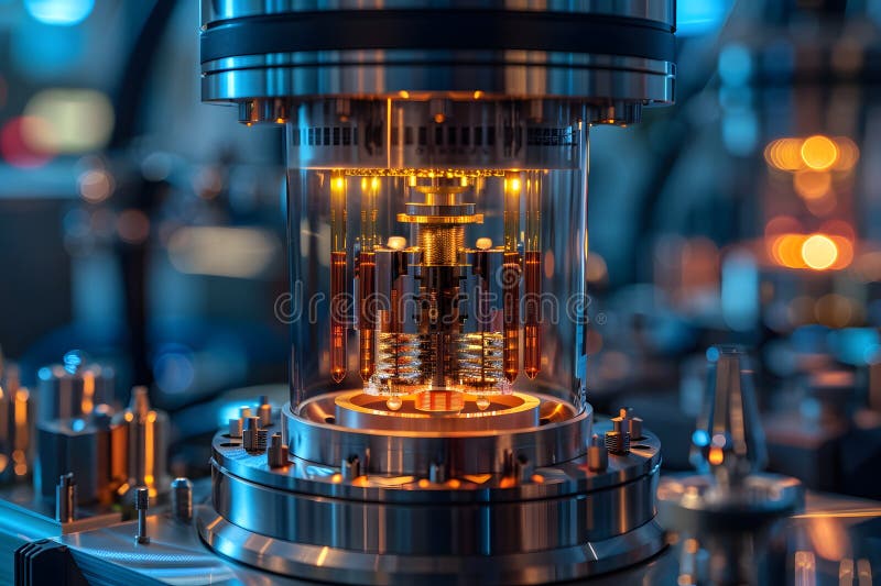 A Mesmerizing Closeup of a Glowing, Pulsating Quantum Computer Core ...