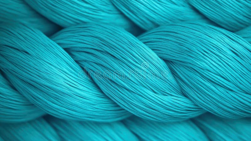 A Mesmerizing Closeup of Teal Braided Ropes Showcases Intricate ...