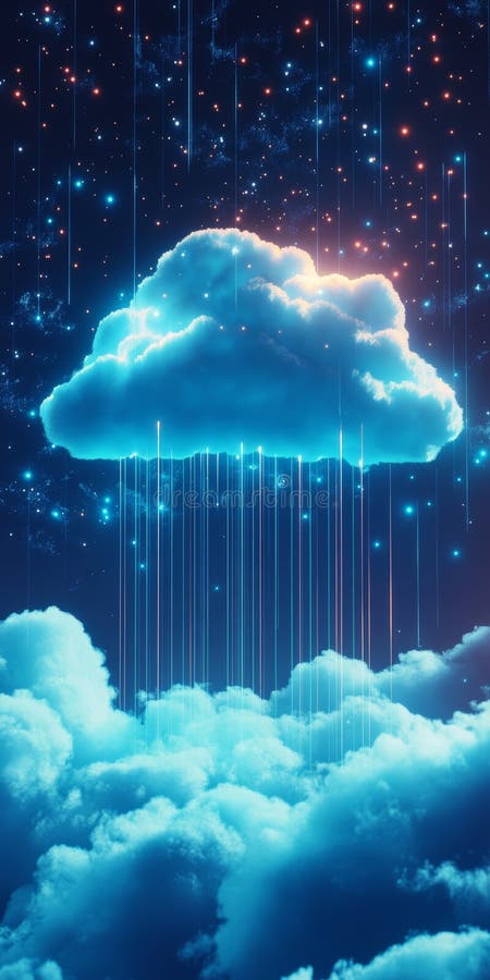 Mesmerizing Cloudscape with Cosmic Rain Illuminated by Stars and Night ...