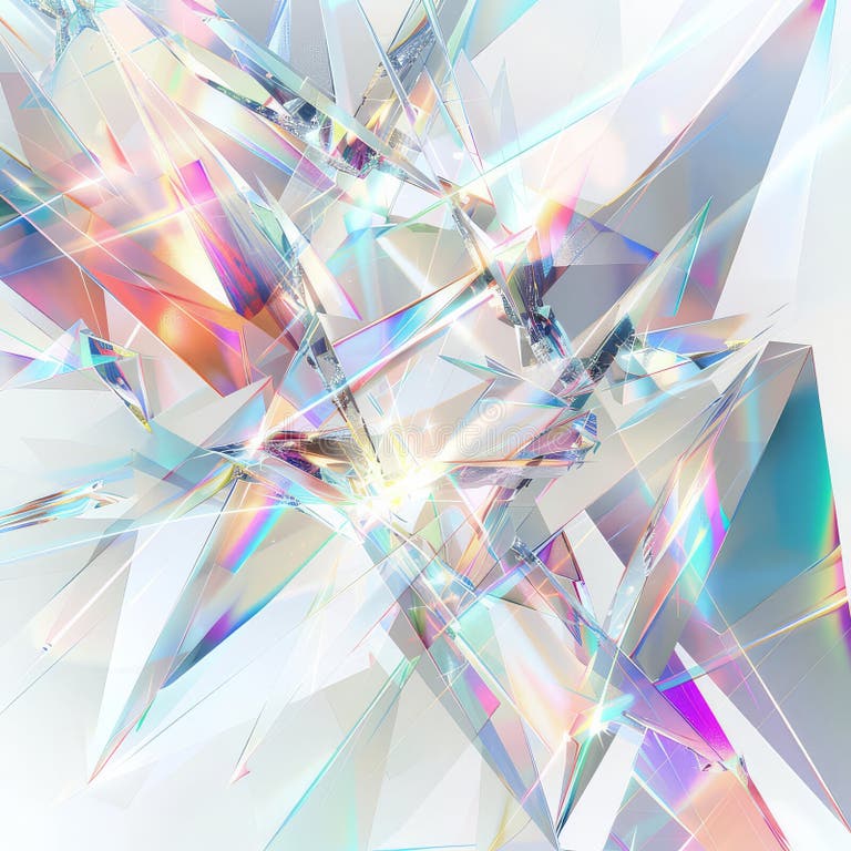 Mesmerizing Color Spectrum from Light Diffracted by Crystals Stock ...