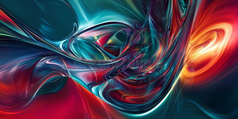 A Mesmerizing, Colorful Abstract Background with Smooth, Liquid Glass ...
