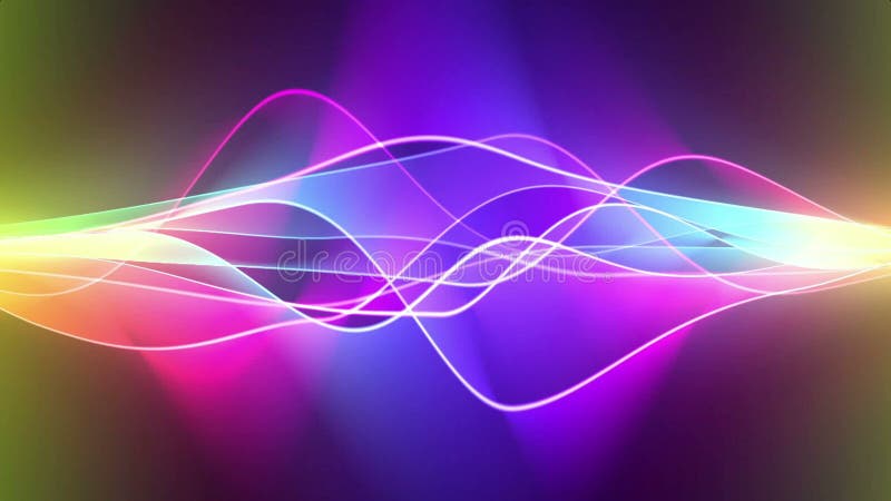Mesmerizing Colorful Light Waves Animation Displaying a Spectrum of ...
