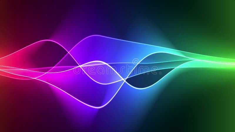 Mesmerizing Colorful Light Waves Animation Displaying a Spectrum of ...