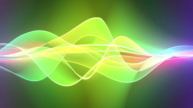 Mesmerizing Colorful Light Waves Animation Displaying a Spectrum of ...