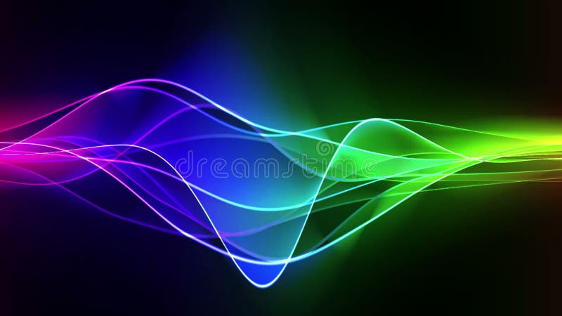 Mesmerizing Colorful Light Waves Animation Displaying a Spectrum of ...