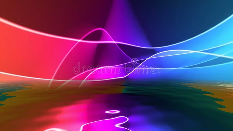 Mesmerizing Colorful Light Waves Animation Displaying a Spectrum of ...