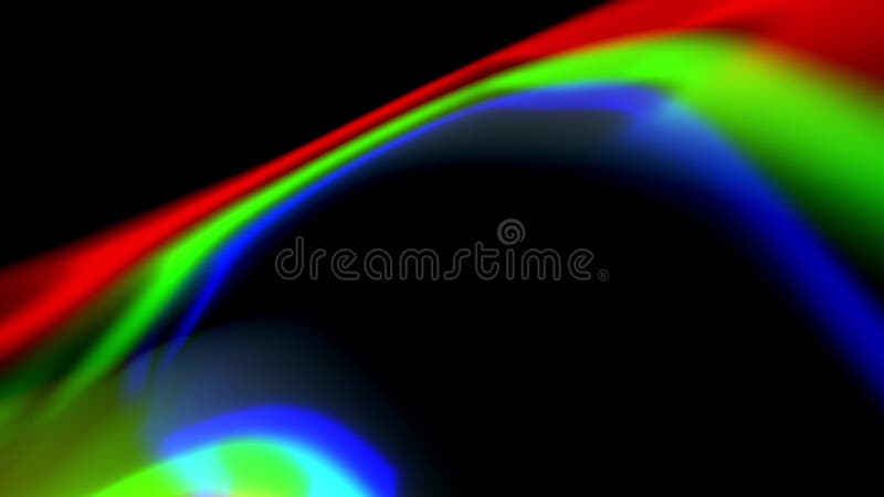 Colorful Abstract Display on Black Background with Flowing Lights and ...