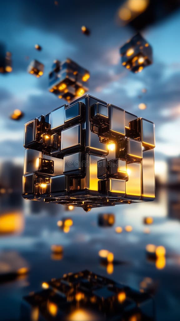 A Mesmerizing Composition Features a Giant Cube Formed by Numerous ...
