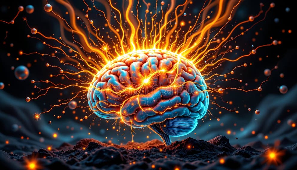 A Mesmerizing Concept Art Piece Depicting a Human Brain Exploding with ...