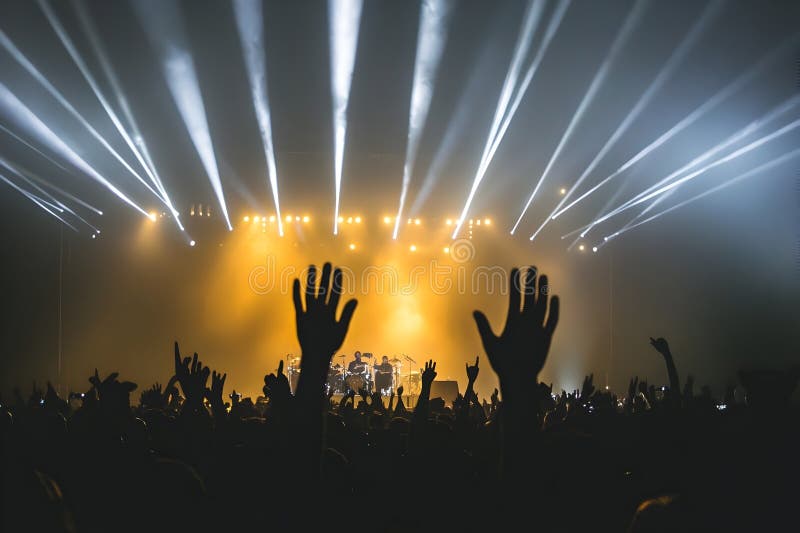 Mesmerizing Concert Atmosphere with Electrifying Crowd and Dazzling ...
