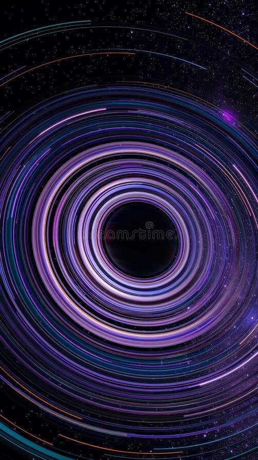 Mesmerizing Cosmic Black Hole with Vibrant Spiral Patterns Stock ...