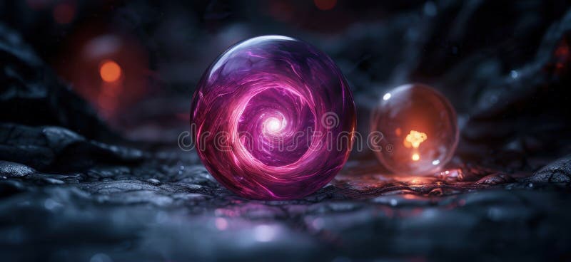 Mesmerizing Cosmic Energy Orb Stock Illustration - Illustration of ball ...