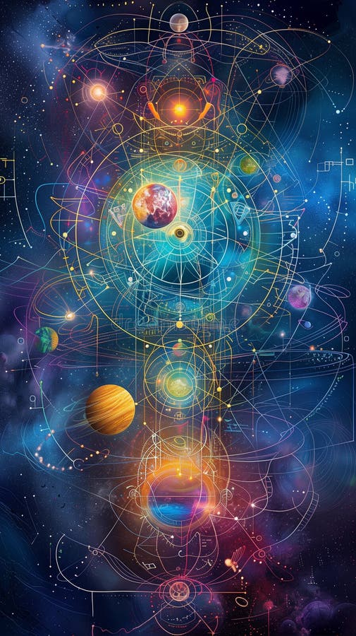 A Mesmerizing Cosmic Mandala, Featuring Intricate Geometric Patterns ...