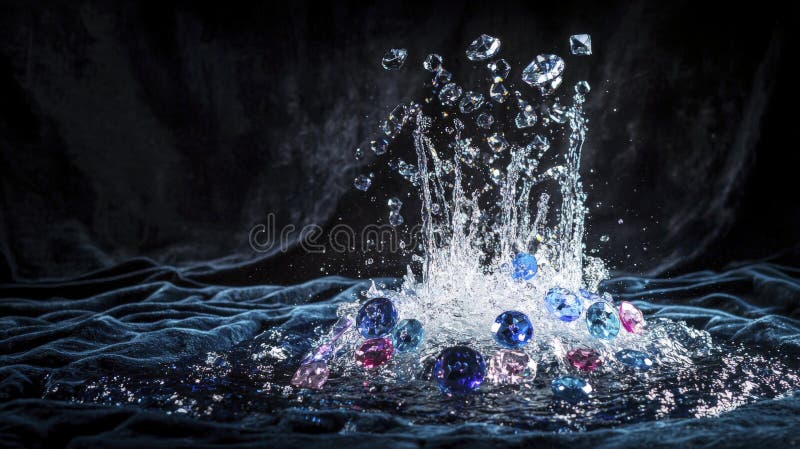 Dynamic Crystal Fountain Design Erupting Water Splashes Indoor Gallery ...