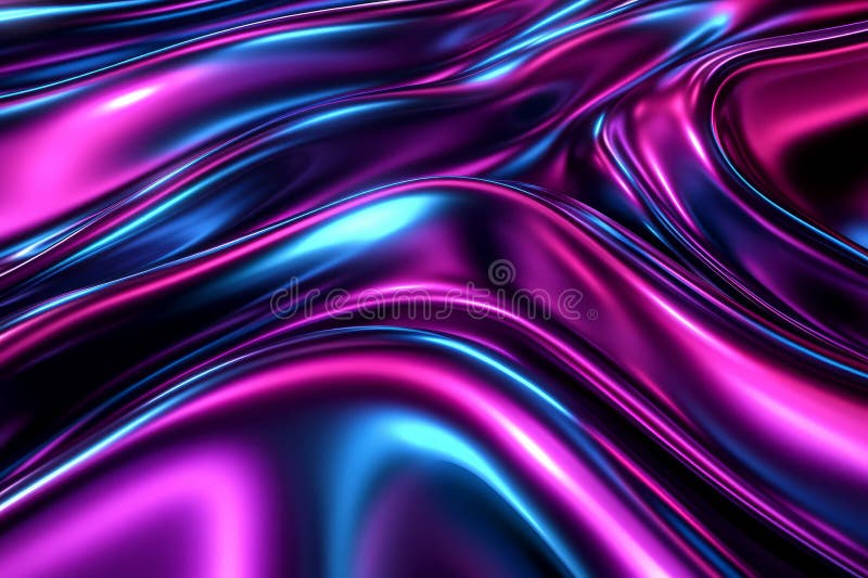 A Mesmerizing 3D Abstract Background Featuring Fluid Metallic Waves ...