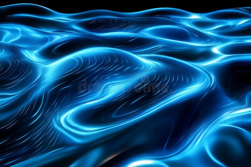 A Mesmerizing 3D Abstract Background Showcasing an Ocean of Glowing ...