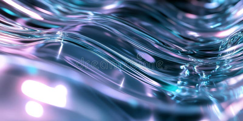 A Mesmerizing 3D Abstract Background with Transparent, Iridescent ...