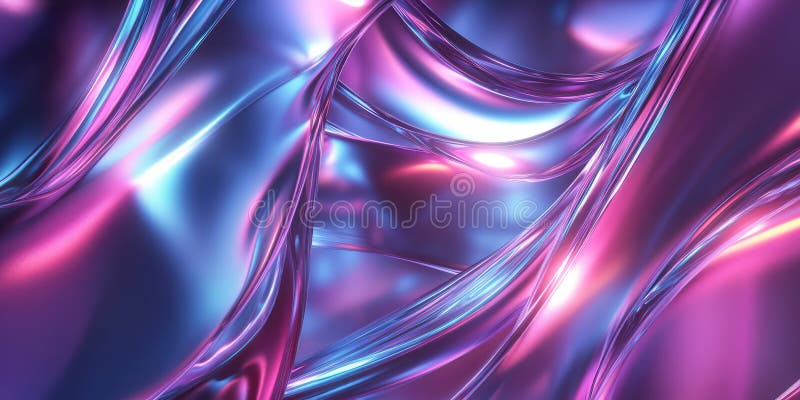A Mesmerizing 3D Abstract Background with Transparent, Iridescent ...