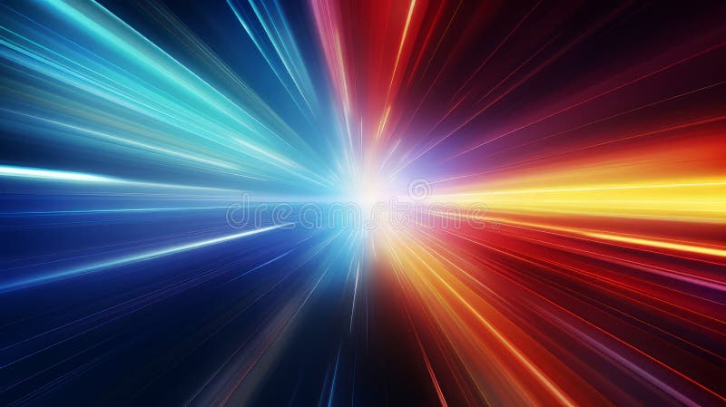 Multicolor Speed and Laser Beam, Blur Circle on Color Background ...