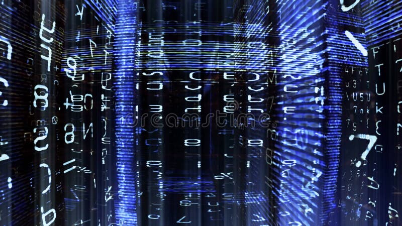 Digital Data Stream Infinite Loop Stock Video - Video of binary, cyber ...