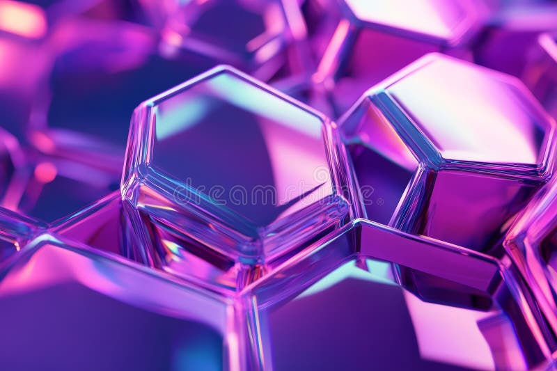 A Mesmerizing 3D Background Where Hexagonal Prisms Continuously Shift ...